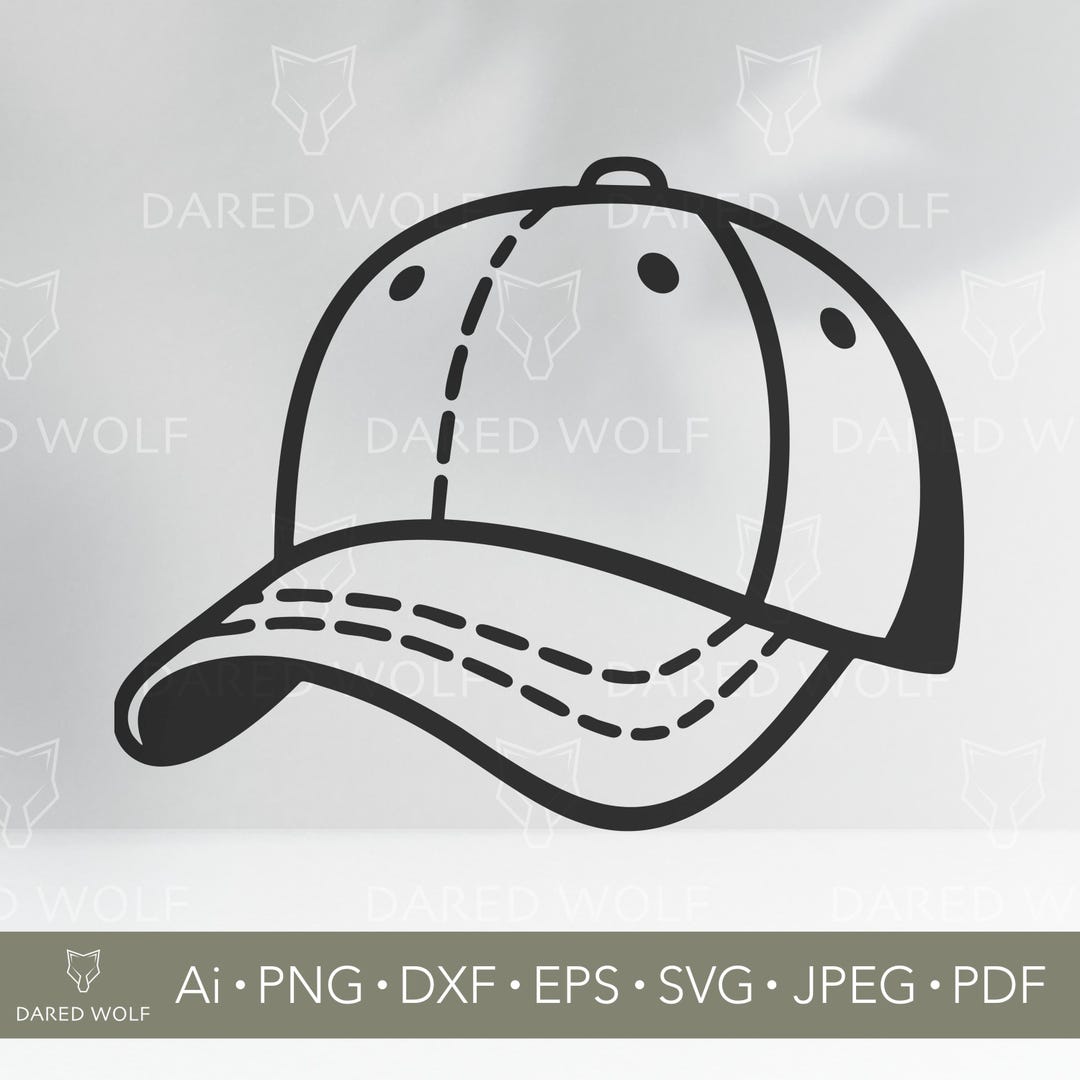 Baseball Cap SVG Design | Sports Hat Vector Clipart for Cricut and ...
