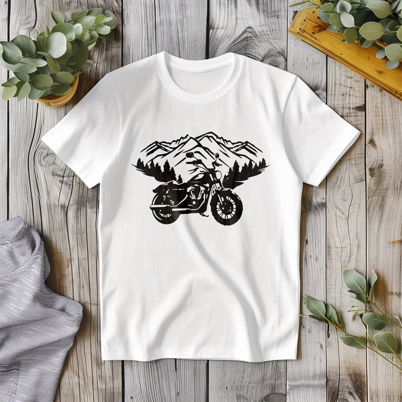 Bike Mountain Vector Cut File | Biker Clipart | Bike Svg | Mountain ...