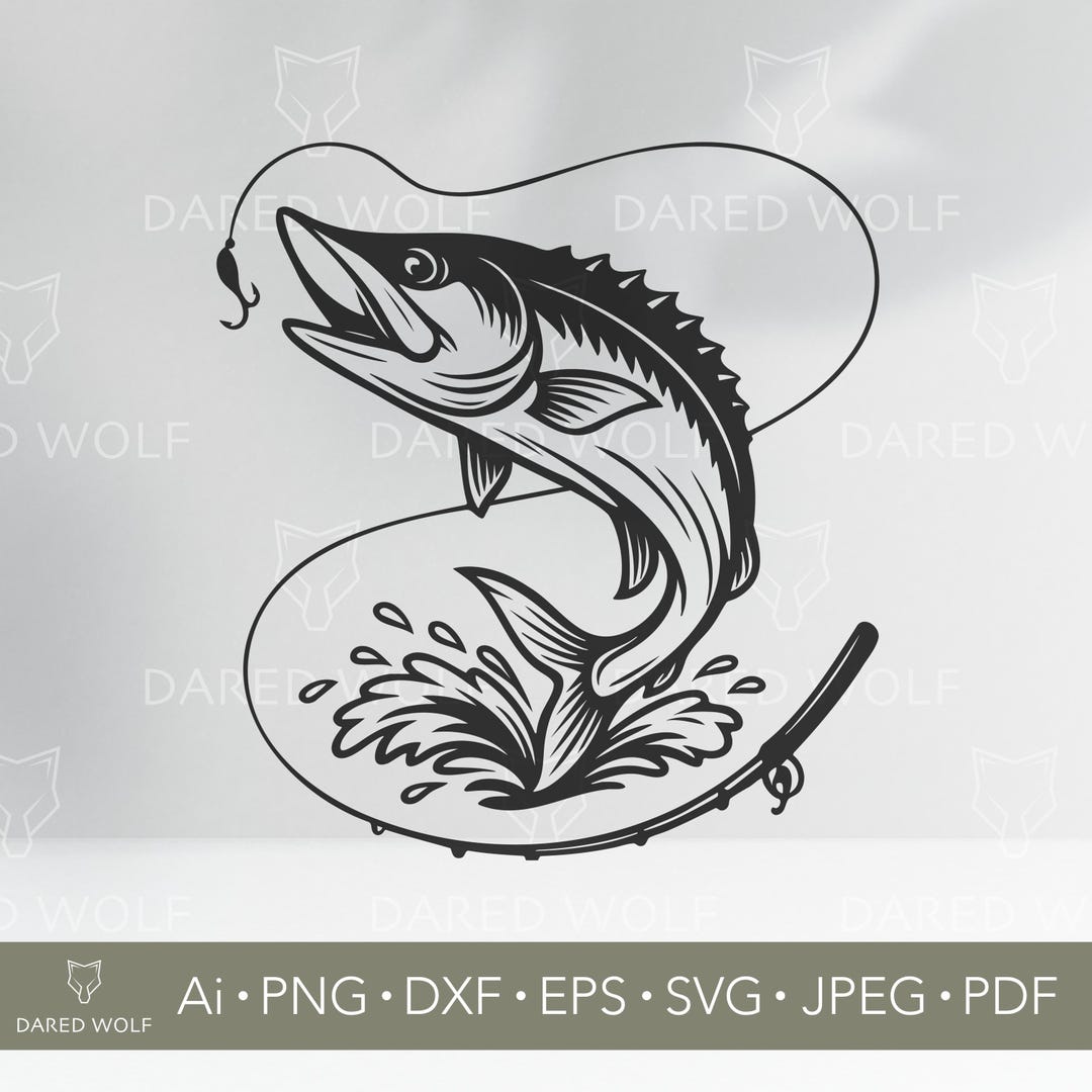 Sturgeon Fishing Vector Art | Sport Fish SVG for Cricut and Silhouette ...