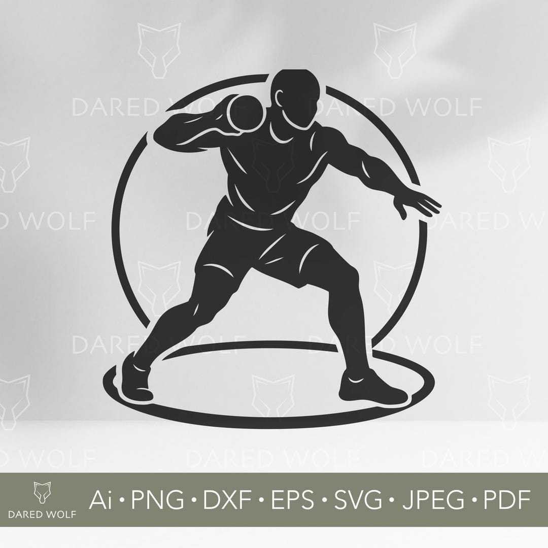 Shot Put SVG - Track and Field Silhouette - Bold Athlete Clipart for ...