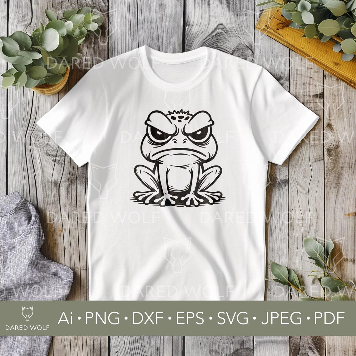 Grumpy Frog SVG - Angry Cartoon Toad Clipart - Funny Swamp Animal Art ...