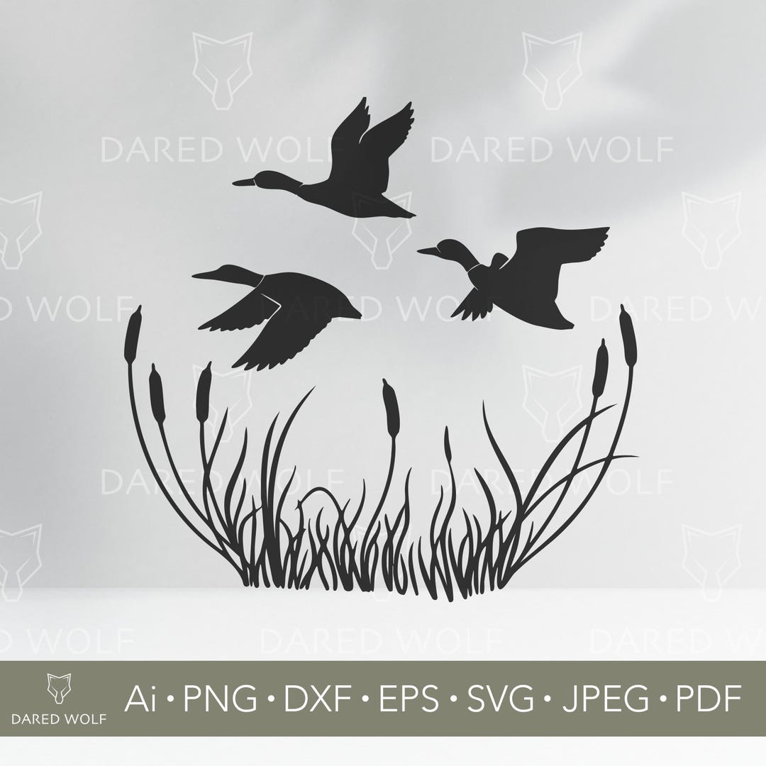 Flying Ducks Vector Art | Waterfowl Hunting SVG for Cricut and ...