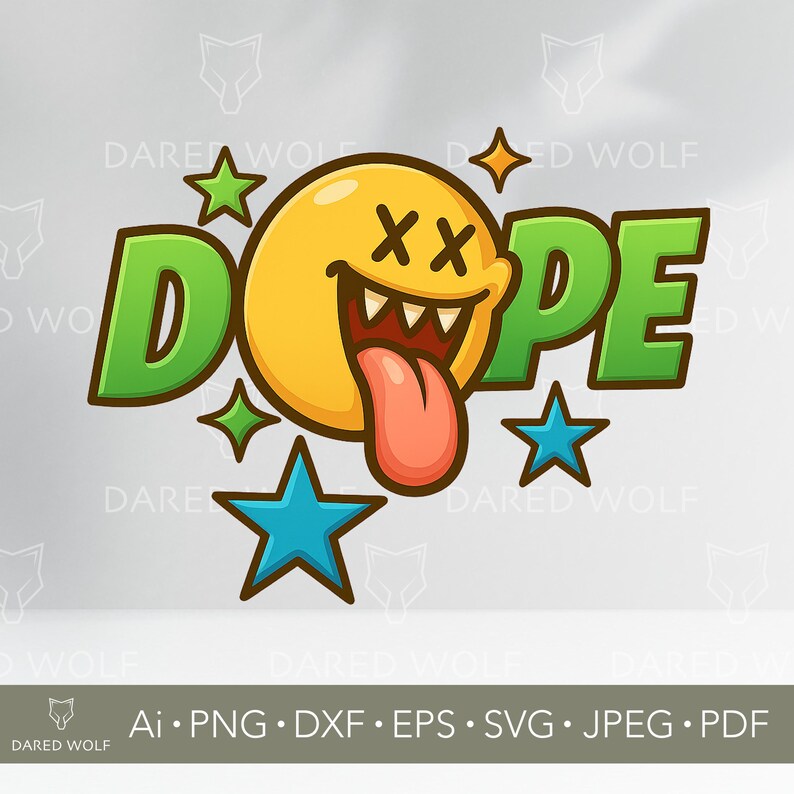 Dope Emoji Art – Funny Smiley Face Street Style (PNG JPG) - Etsy
