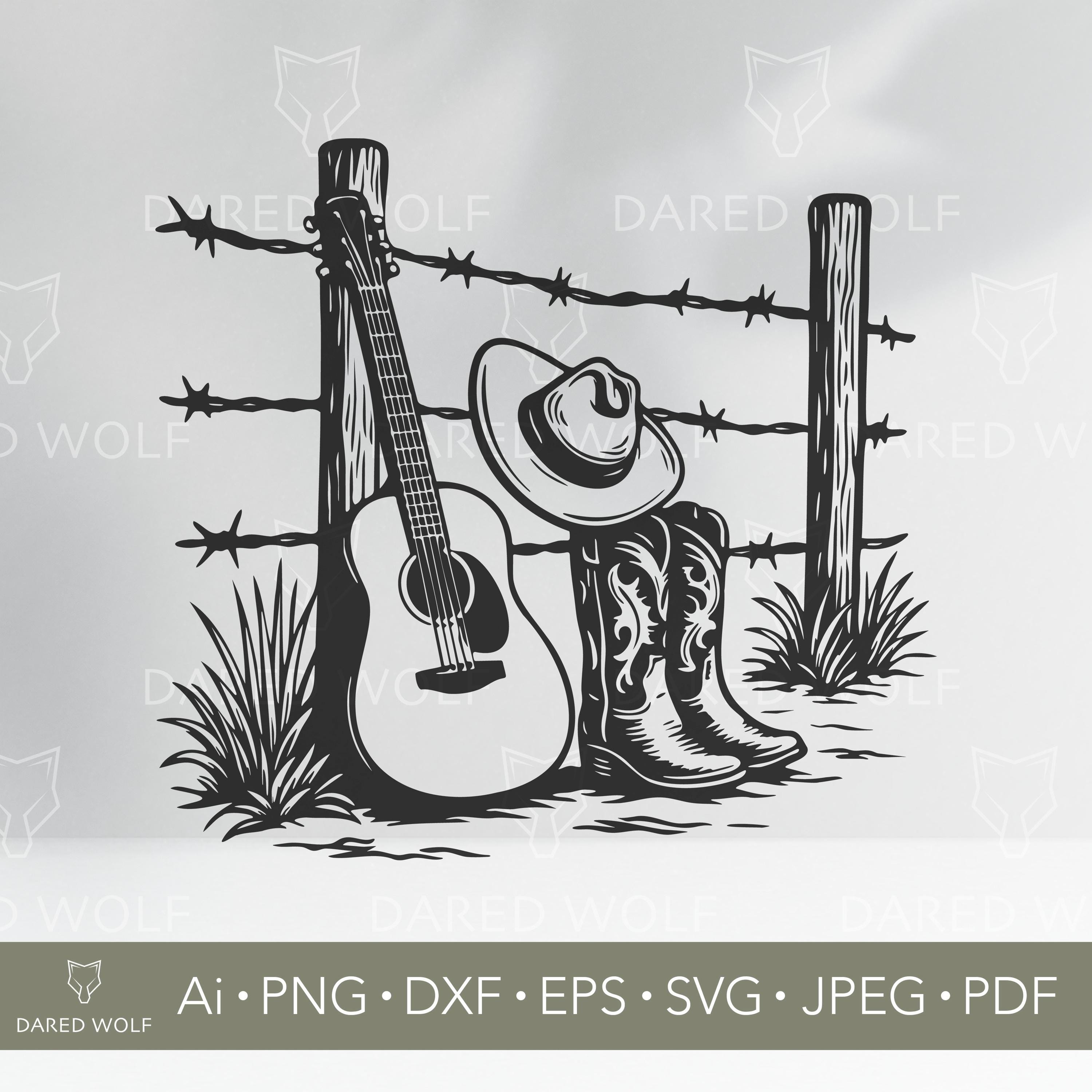 Country Western Vector Art | Cowboy SVG for Cricut and Silhouette ...