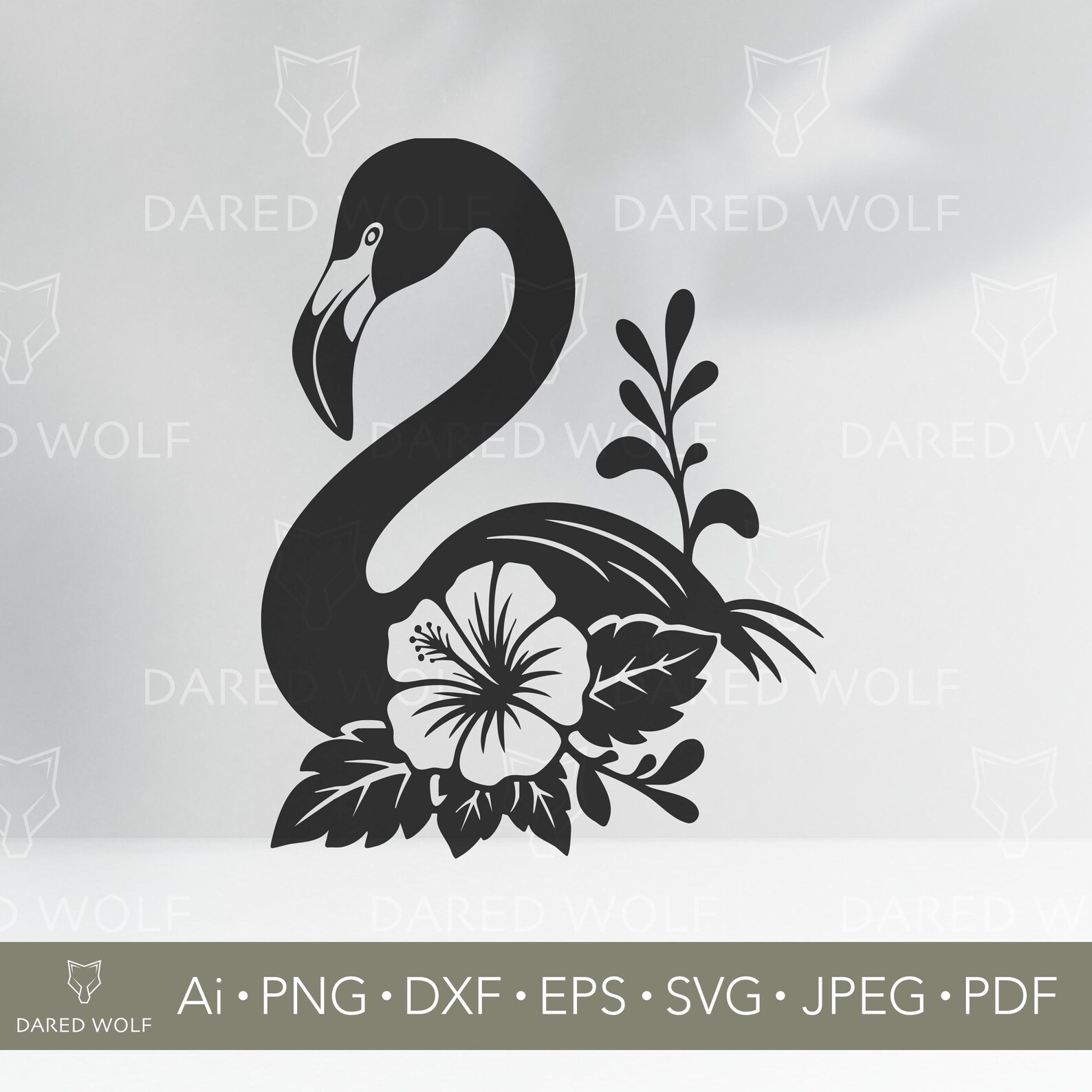 Tropical Flamingo SVG | Summer Flower Bird Vector for Cricut and ...