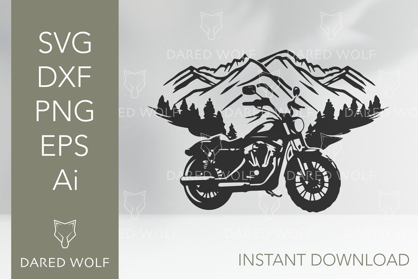 Bike Mountain Vector Cut File | Biker Clipart | Bike Svg | Mountain ...