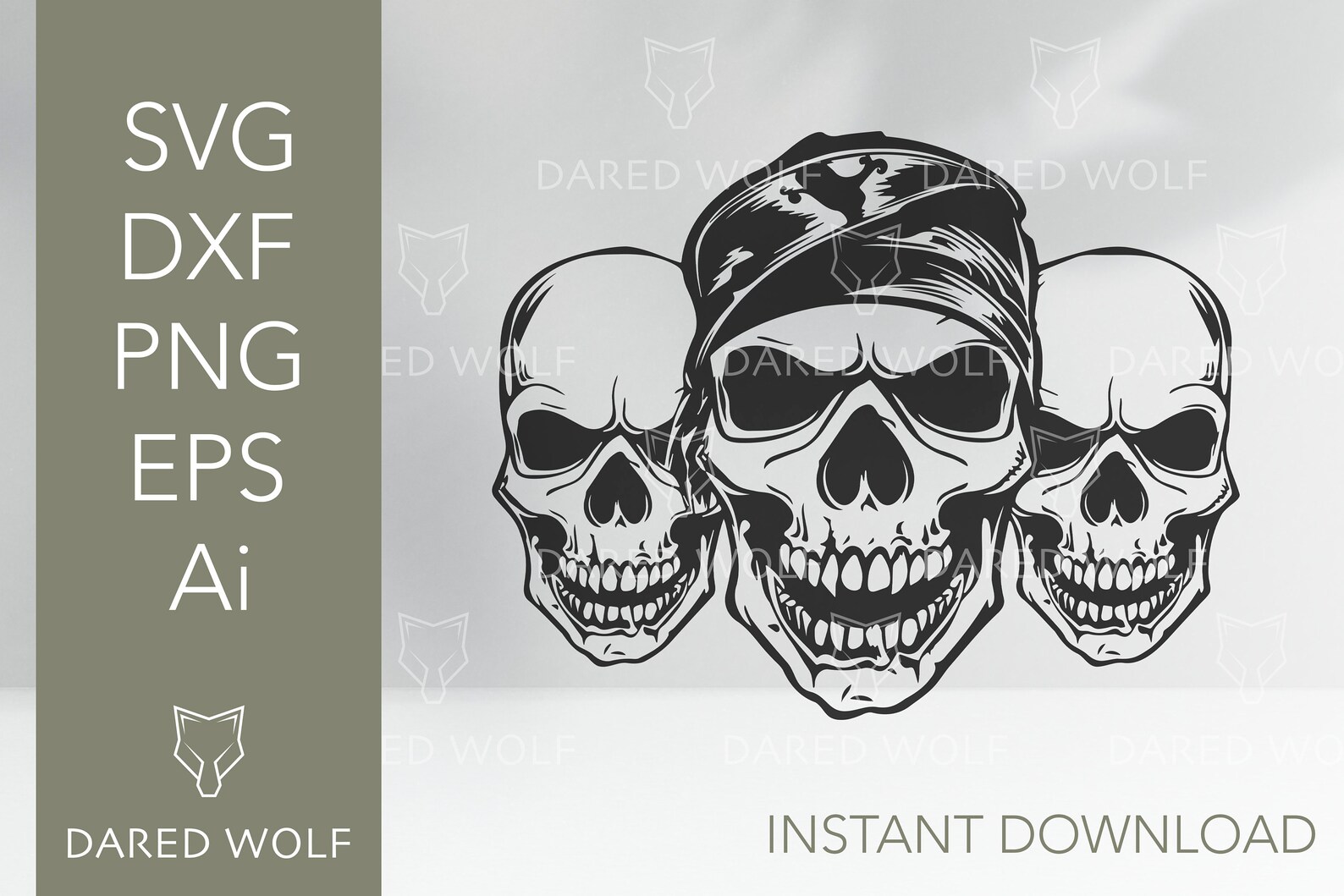 Skull Bandana Vector Cut File | Bandana Skull Clipart | Skeleton Skull ...