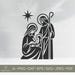 Nativity Scene Vector Art: Holy Family Christmas Silhouette (digital ...