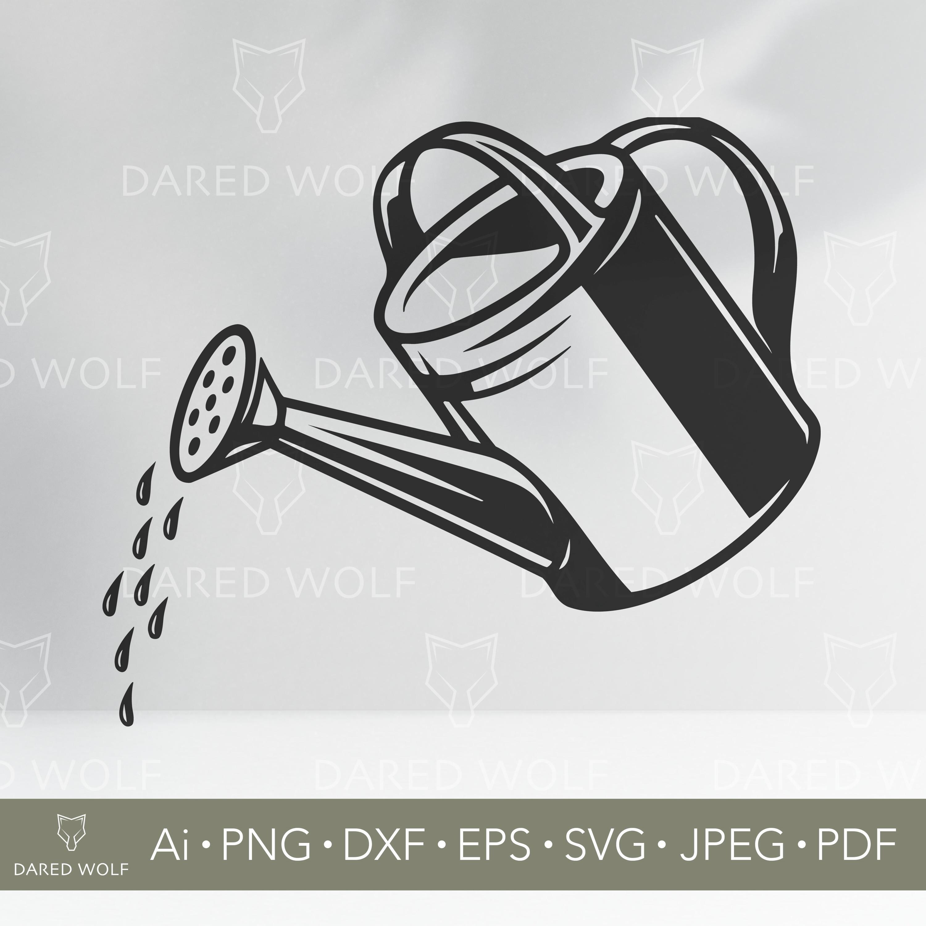 Watering Can SVG: Garden Tool Vector Clipart (digital File) - Etsy