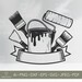 Painter Logo Vector Art: Painting Tools SVG, Cricut & Silhouette ...