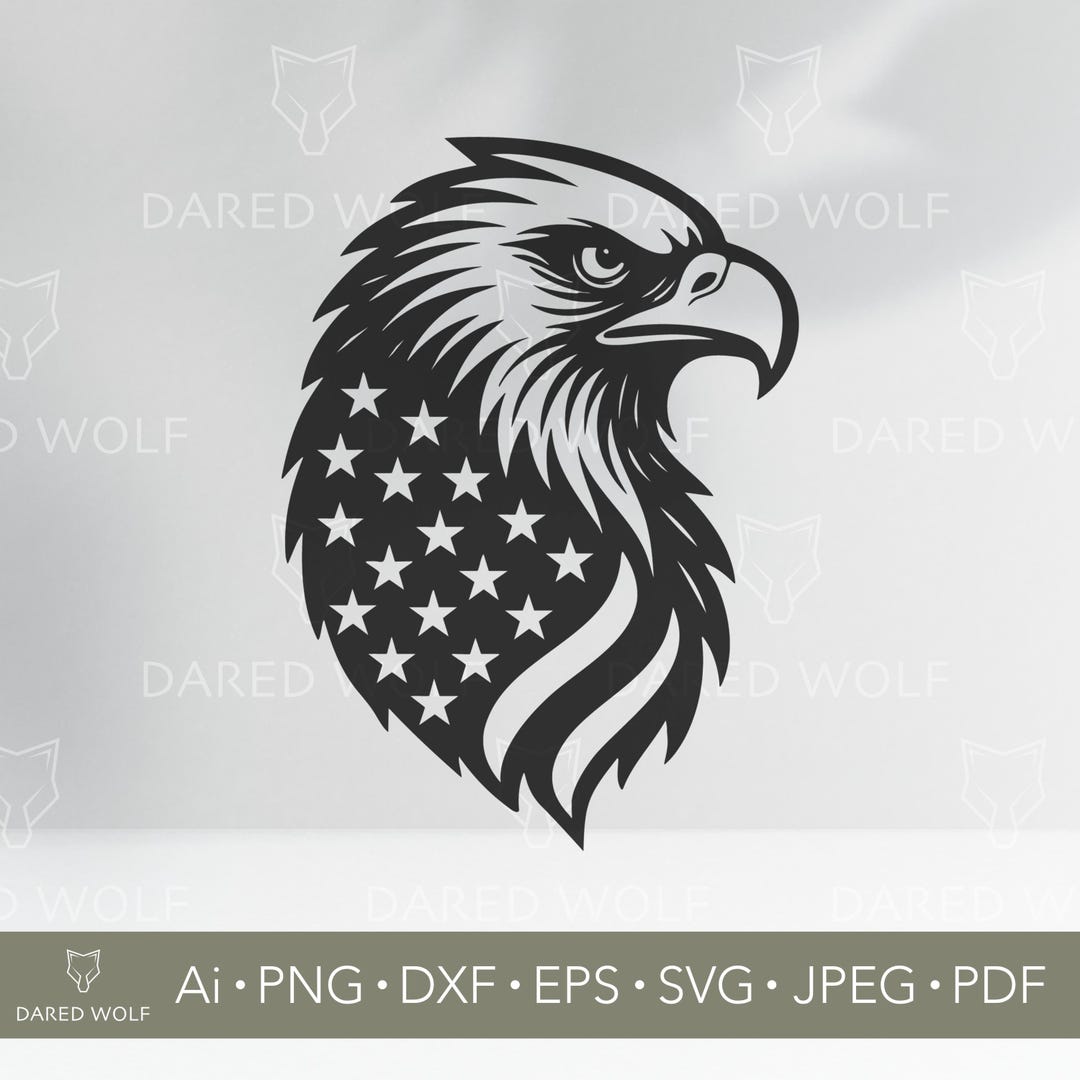 Patriotic Eagle With American Flag SVG: 4th of July Design - Etsy