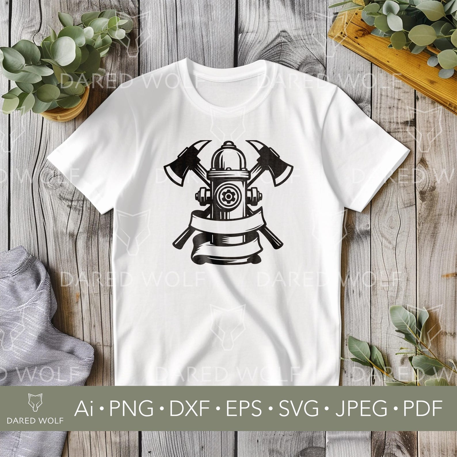 Firefighter Axe & Hydrant SVG: Hero Emblem Design (digital File) - Etsy