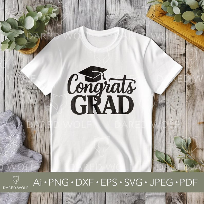 Congrats Grad Vector Art | Graduation SVG for Cricut and Silhouette ...