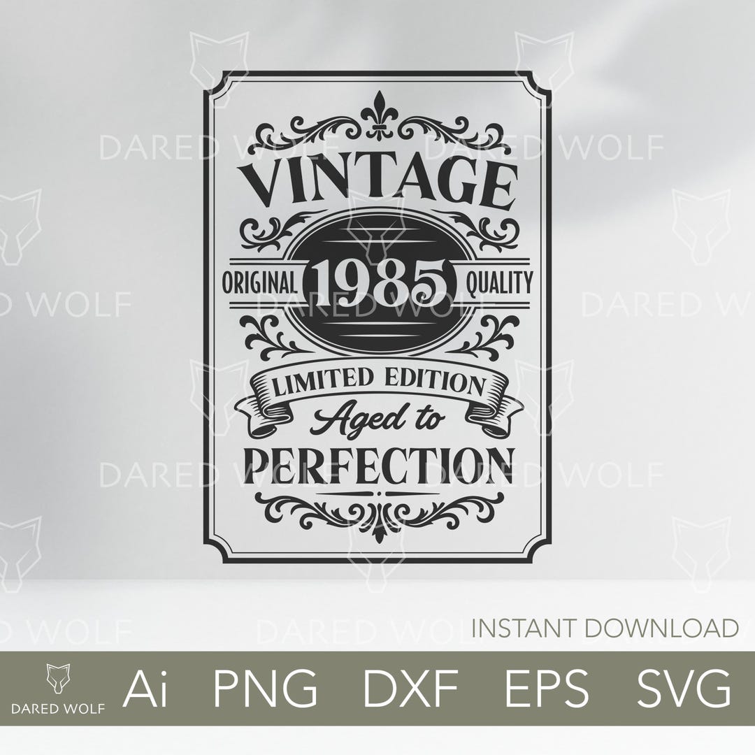 40th Birthday SVG | Vintage 1985 Shirt Design | Aged to Perfection SVG ...