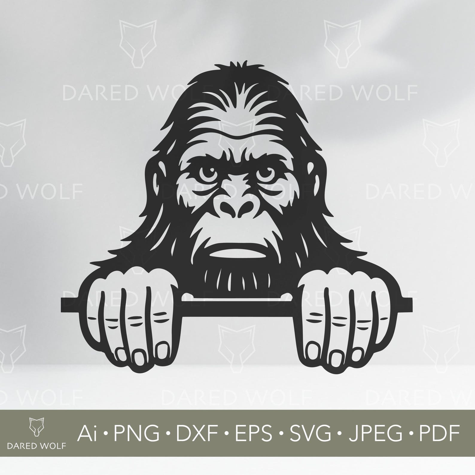 Peeking Bigfoot SVG: Funny Sasquatch Decal, Cryptid Clipart (digital ...