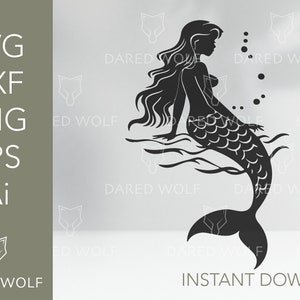 Cute Mermaid Vector Cut File | Cute Mermaid Svg | Sea Life Svg ...