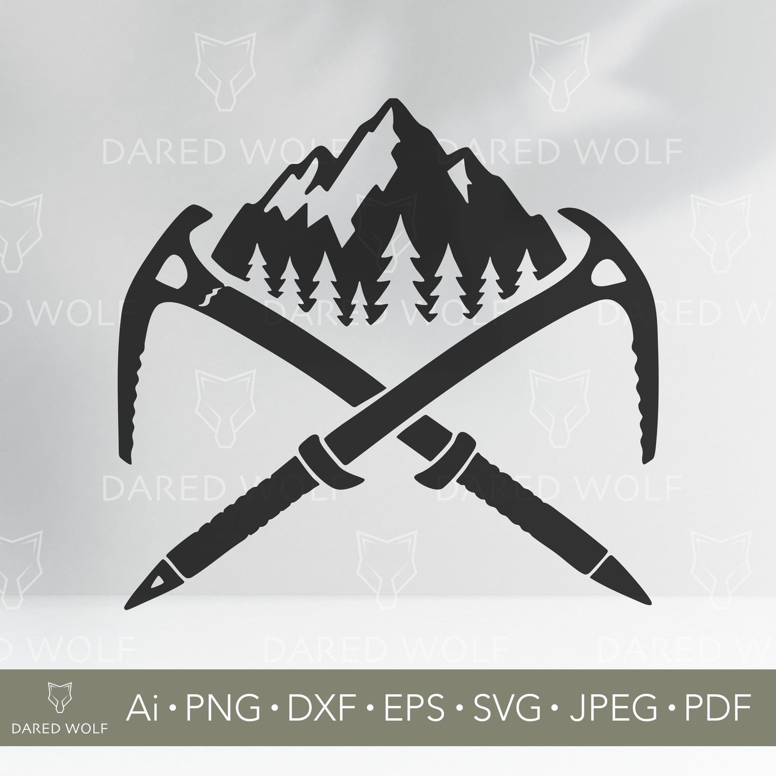 Mountain Climbing Vector Art | Ice Axe SVG for Cricut and Silhouette ...