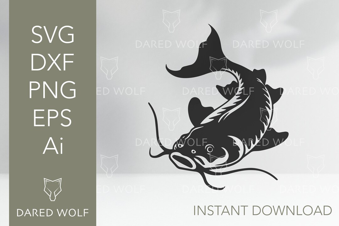 Catfish Vector Cut File | Catfish Clipart | Fishing Svg | Sea Life Svg ...