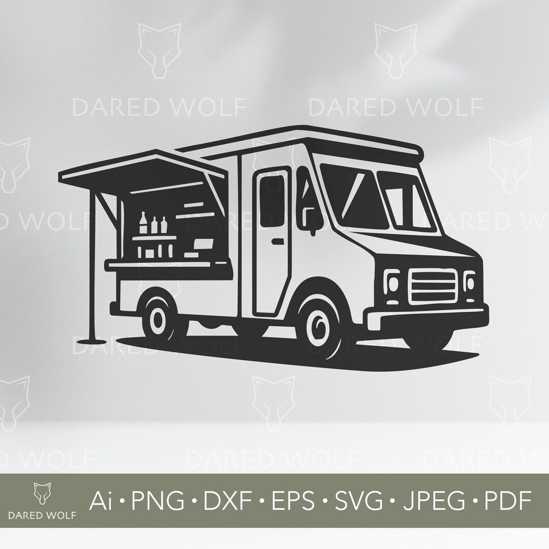 Food Truck Vector Clipart: Street Food SVG, Vinyl Cut Files (digital ...