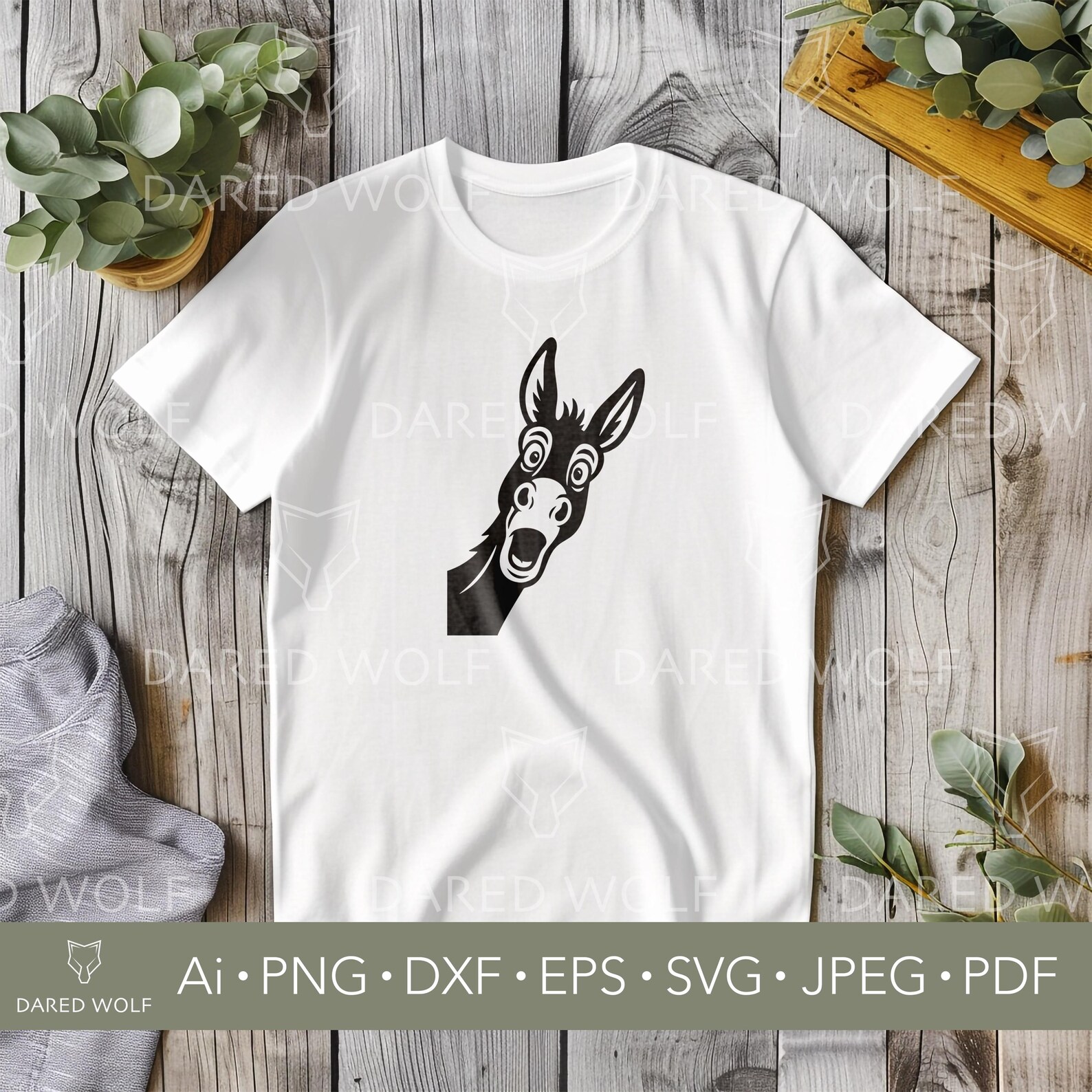 Funny Donkey SVG: Silly Mule Vector Art for Cricut - Etsy