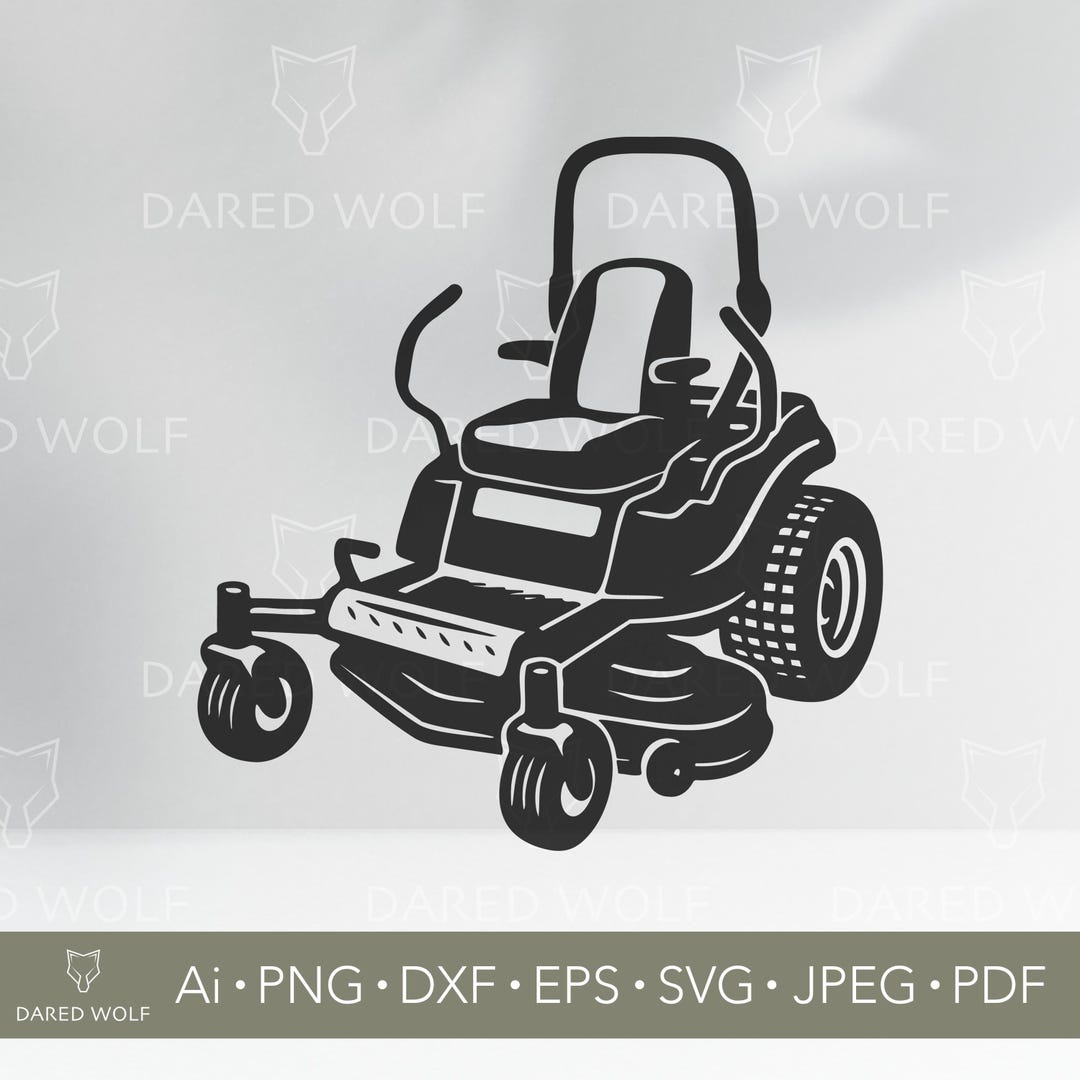 Lawn Mower SVG File: Zero Turn Mower Vector (digital Download - Etsy
