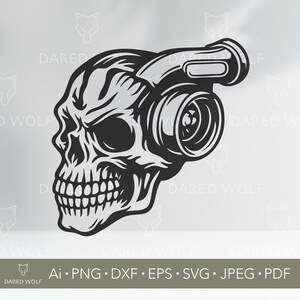 Turbo Skull Vector Art | Automotive SVG for Cricut and Silhouette ...