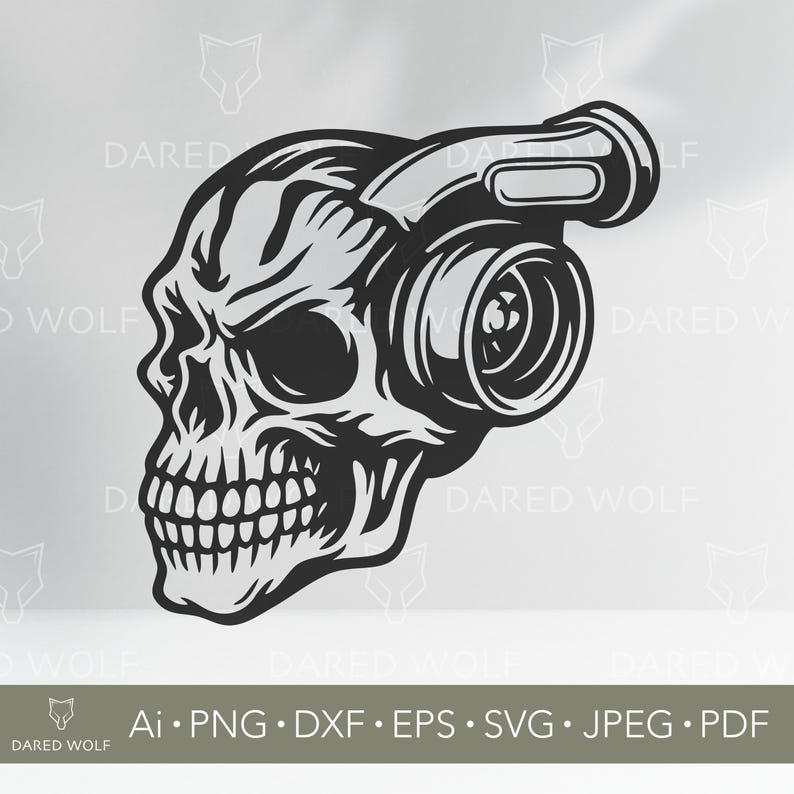 Turbo Skull Vector Art | Automotive SVG for Cricut and Silhouette ...