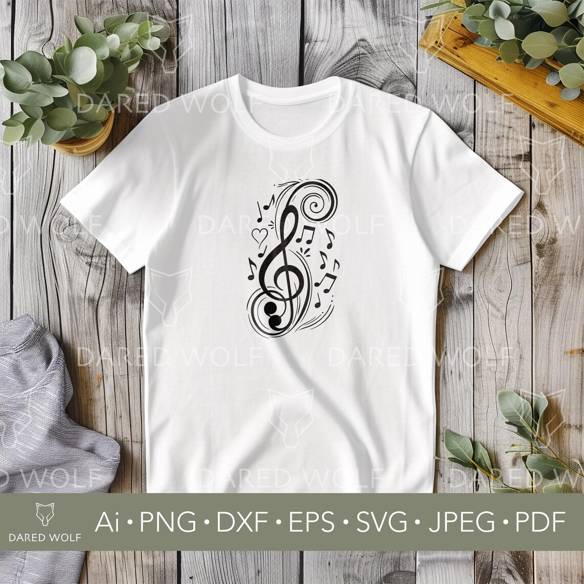 Treble Clef Vector Art: Musical Notes SVG, Cricut & Silhouette (digital ...