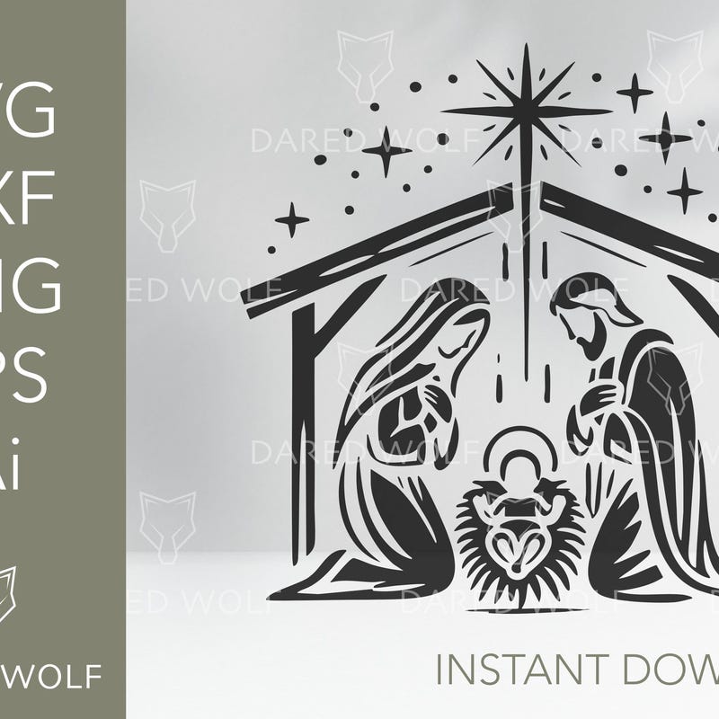 Nativity Vector - Etsy