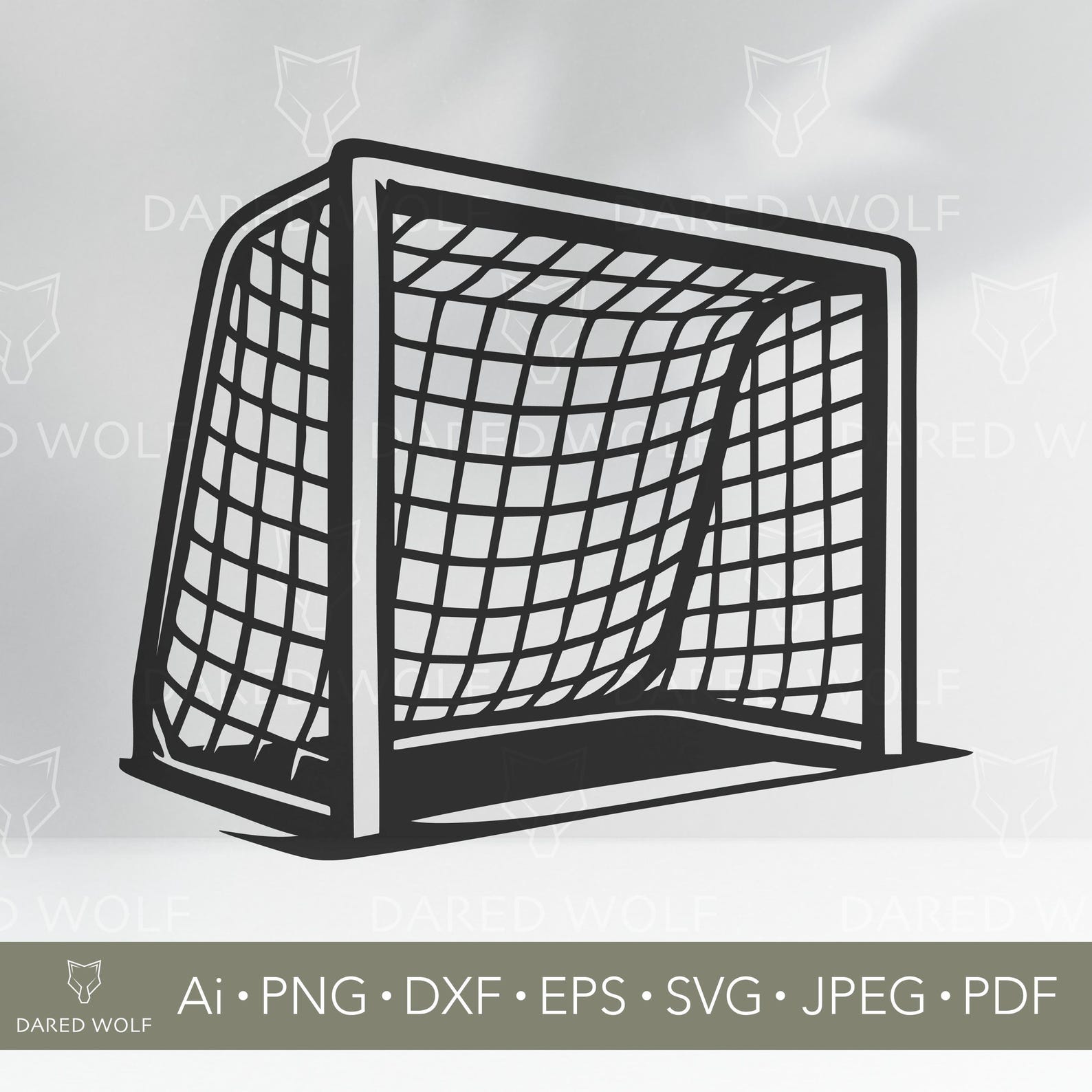 Soccer Goal SVG - Net Clipart Silhouette - Bold Vector Design for ...
