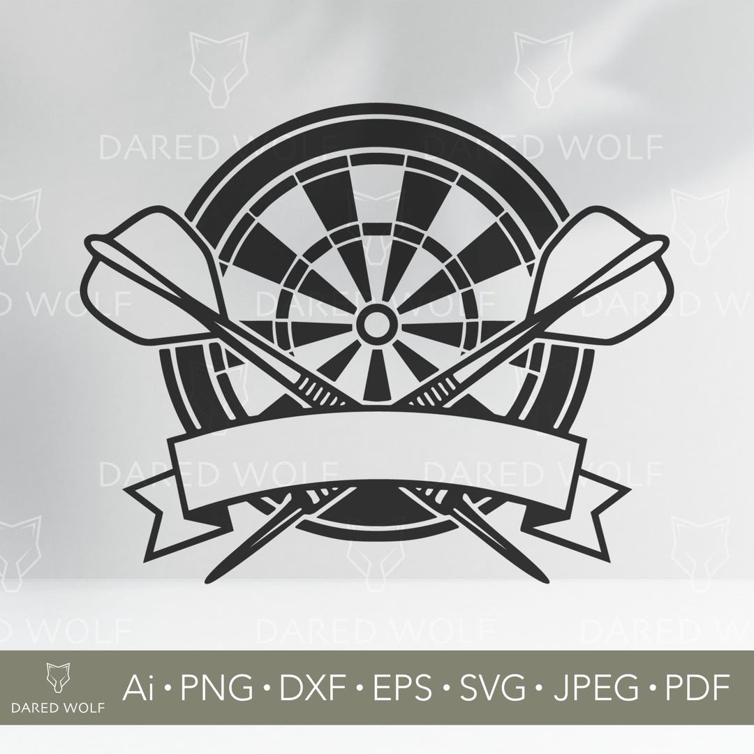 Darts Logo Vector | Darts SVG for Cricut and Silhouette | Tournament ...