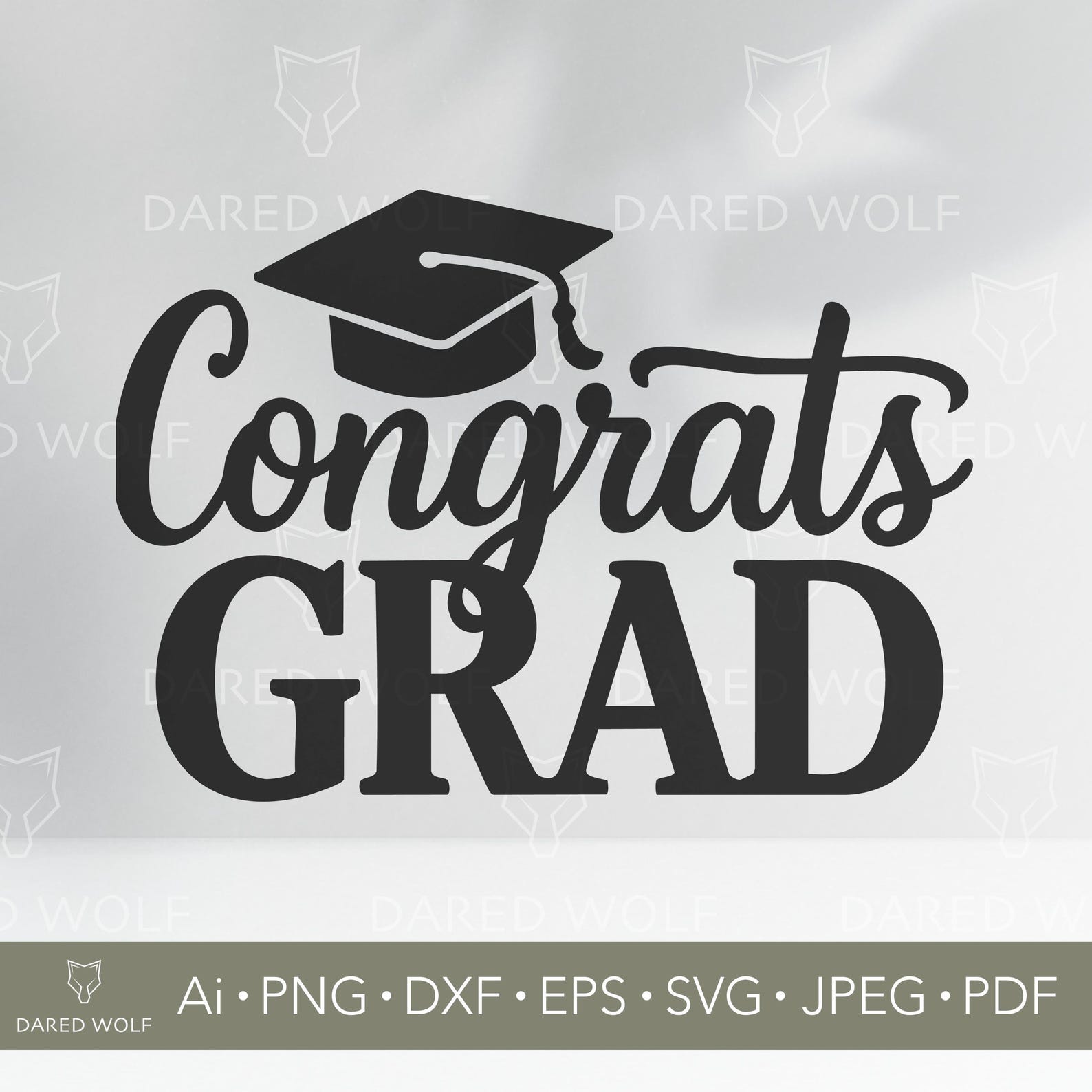 Congrats Grad Vector Art | Graduation SVG for Cricut and Silhouette ...