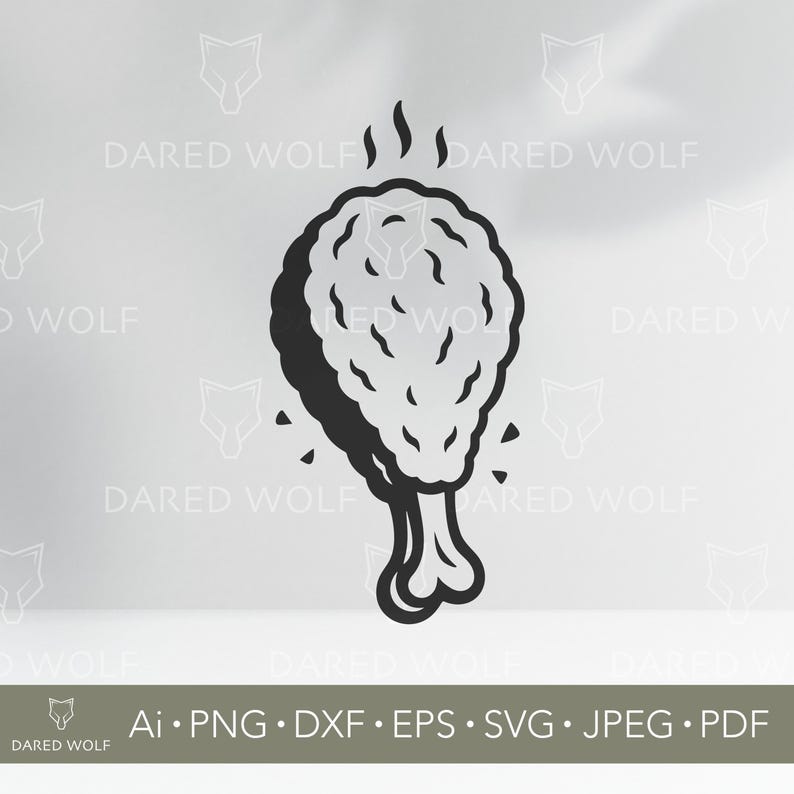 Fried Chicken Drumstick SVG | Food Clipart for Cricut and Silhouette ...
