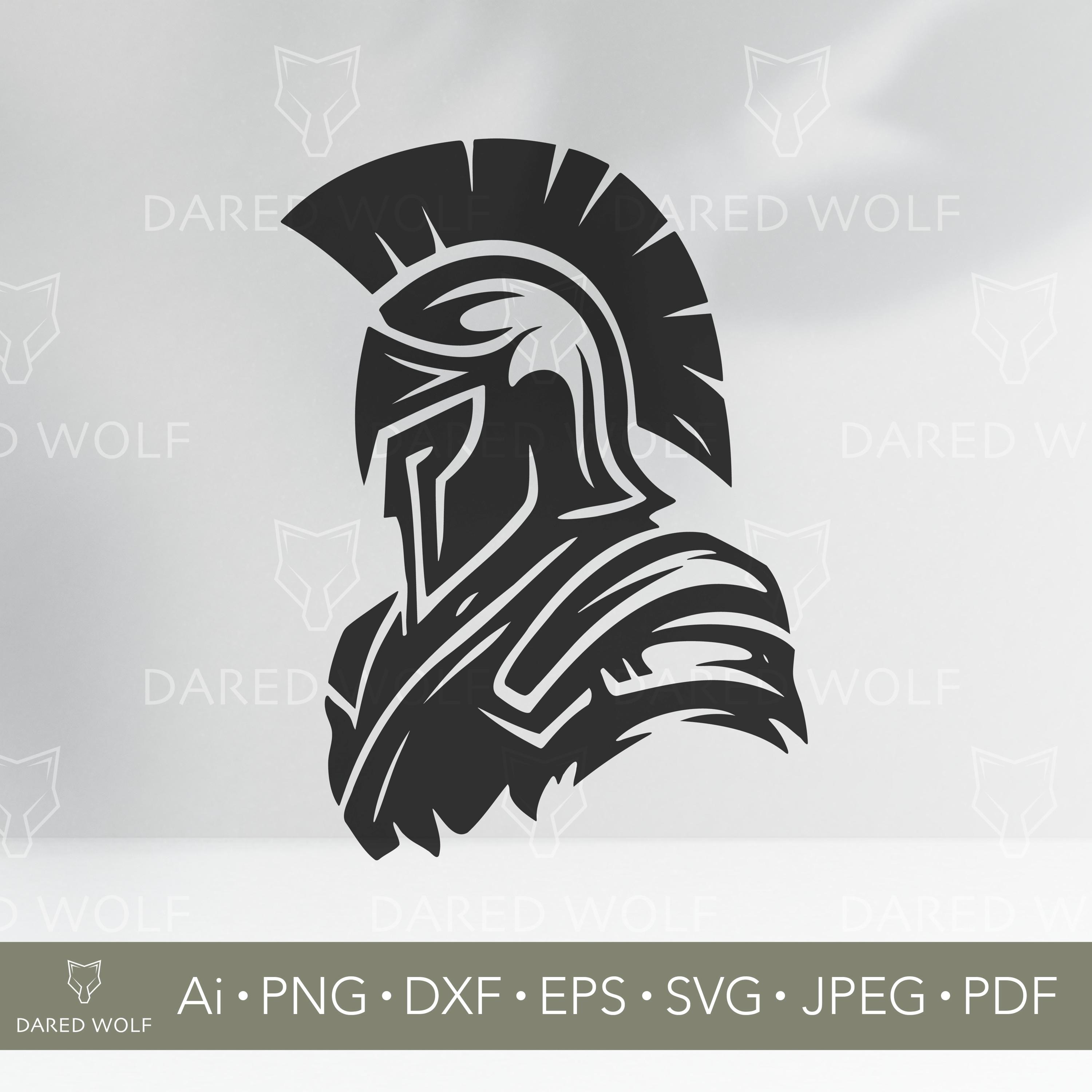 Spartan Warrior Helmet SVG: Gladiator Armor Vector Art (digital File ...