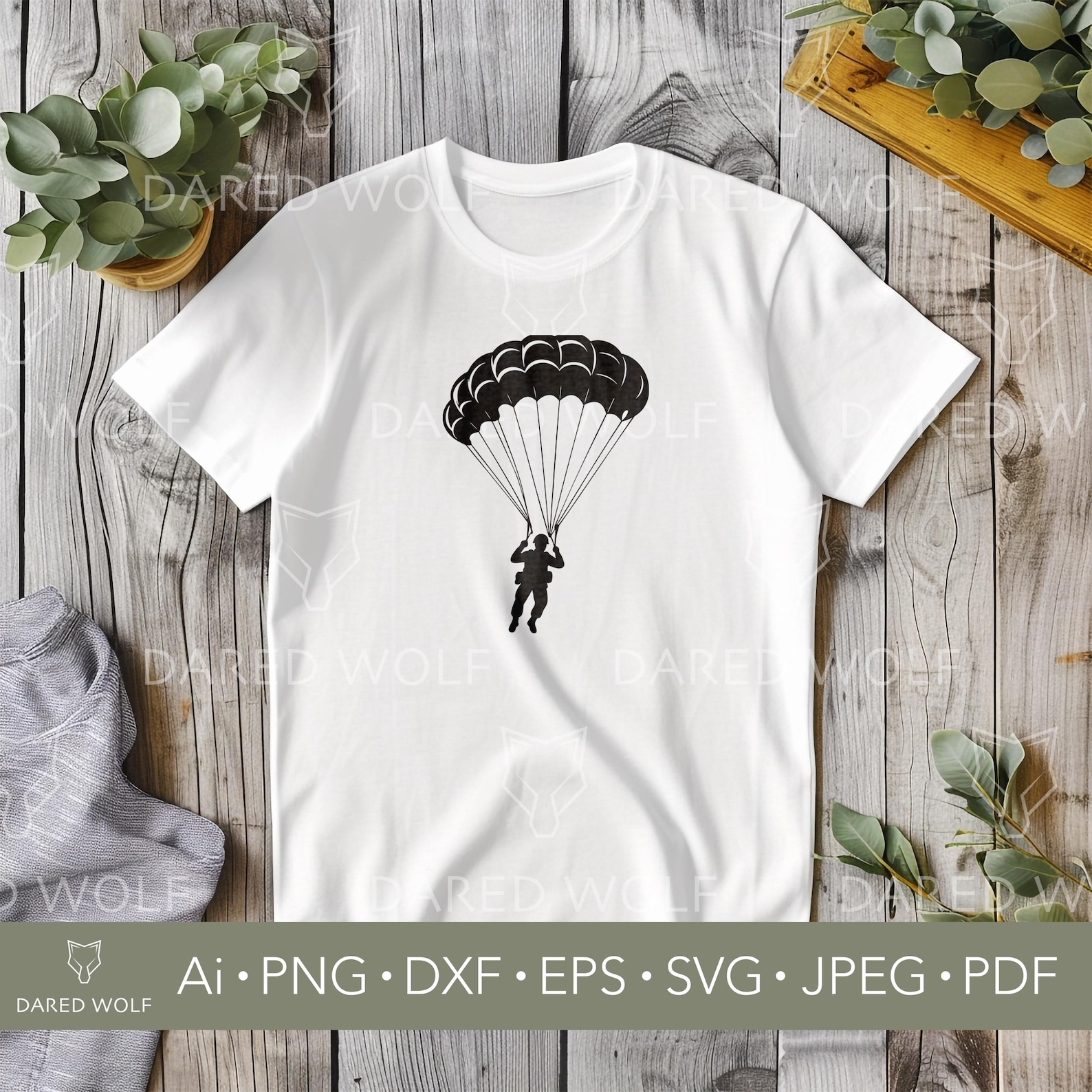 Paratrooper SVG: Military Parachute Design for Cricut - Etsy