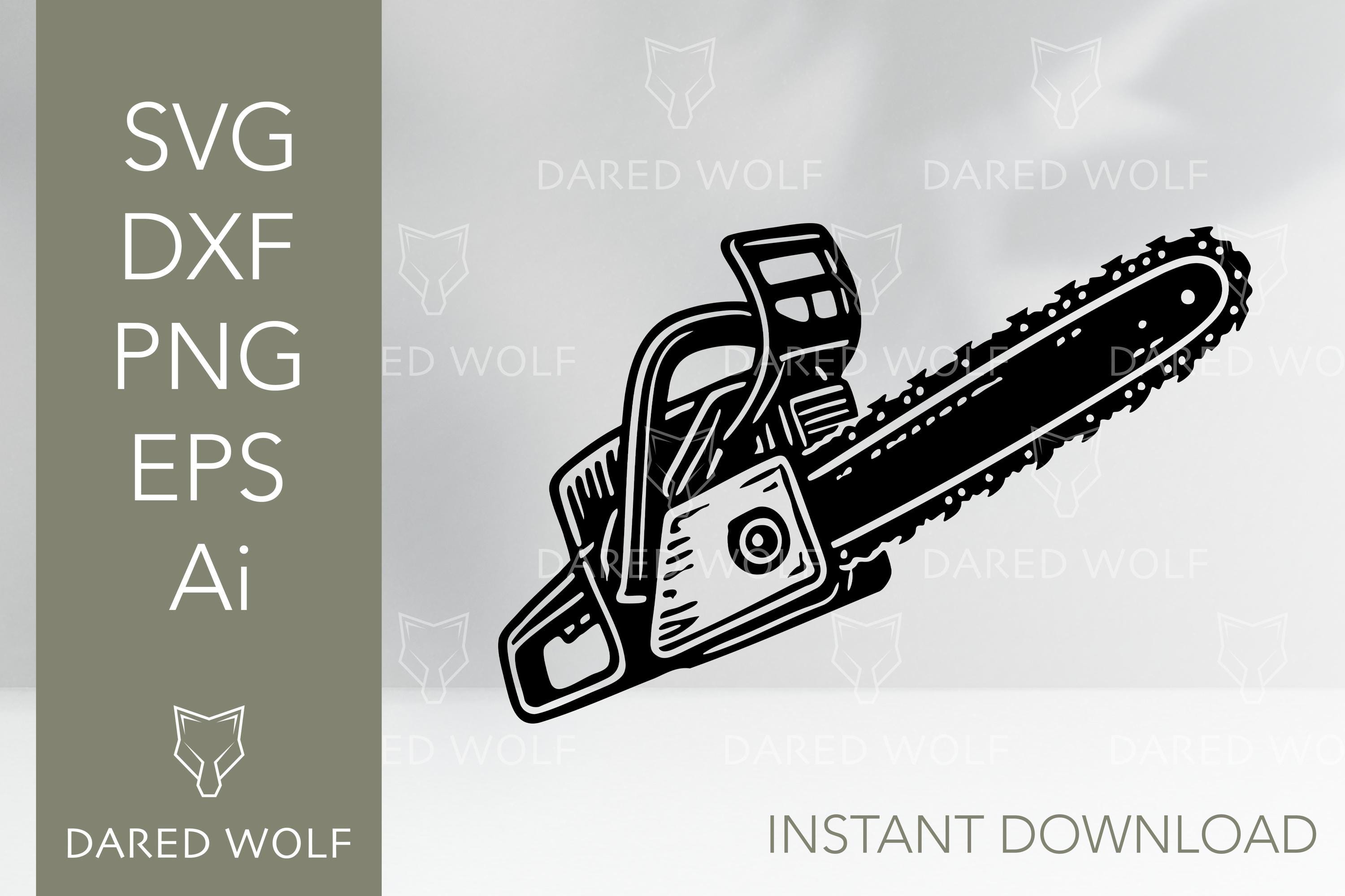 Chainsaw Vector Art Industrial SVG for Cricut and Silhouette Lumberjack ...