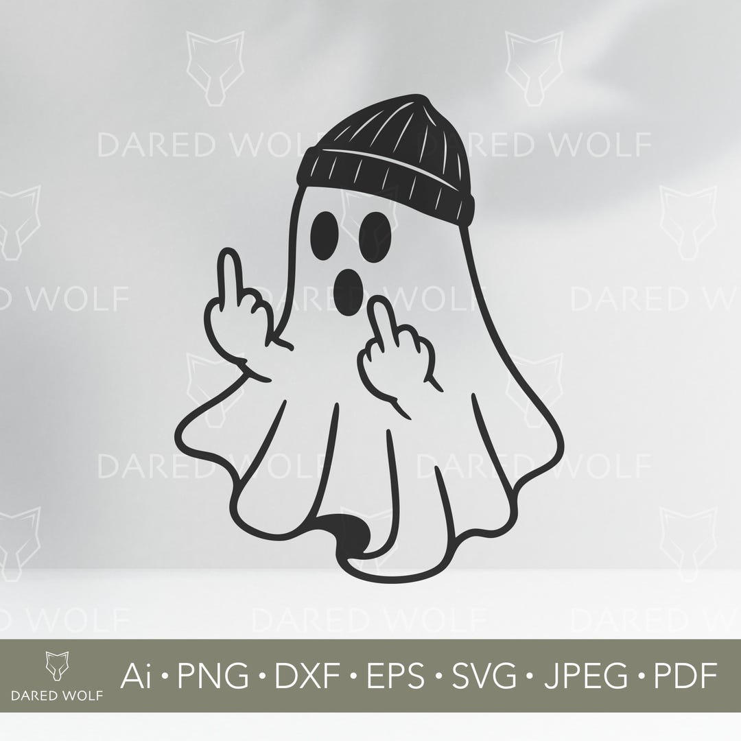 Funny Ghost Vector Art | Rude Halloween SVG for Cricut and Silhouette ...