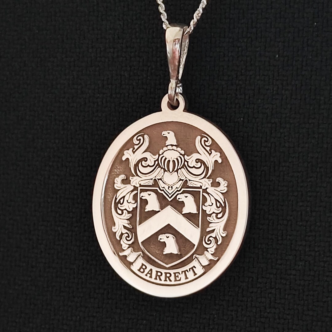 Custom Family Crest Pendant, Family Crest Pendant, Crest Pendant,gold ...