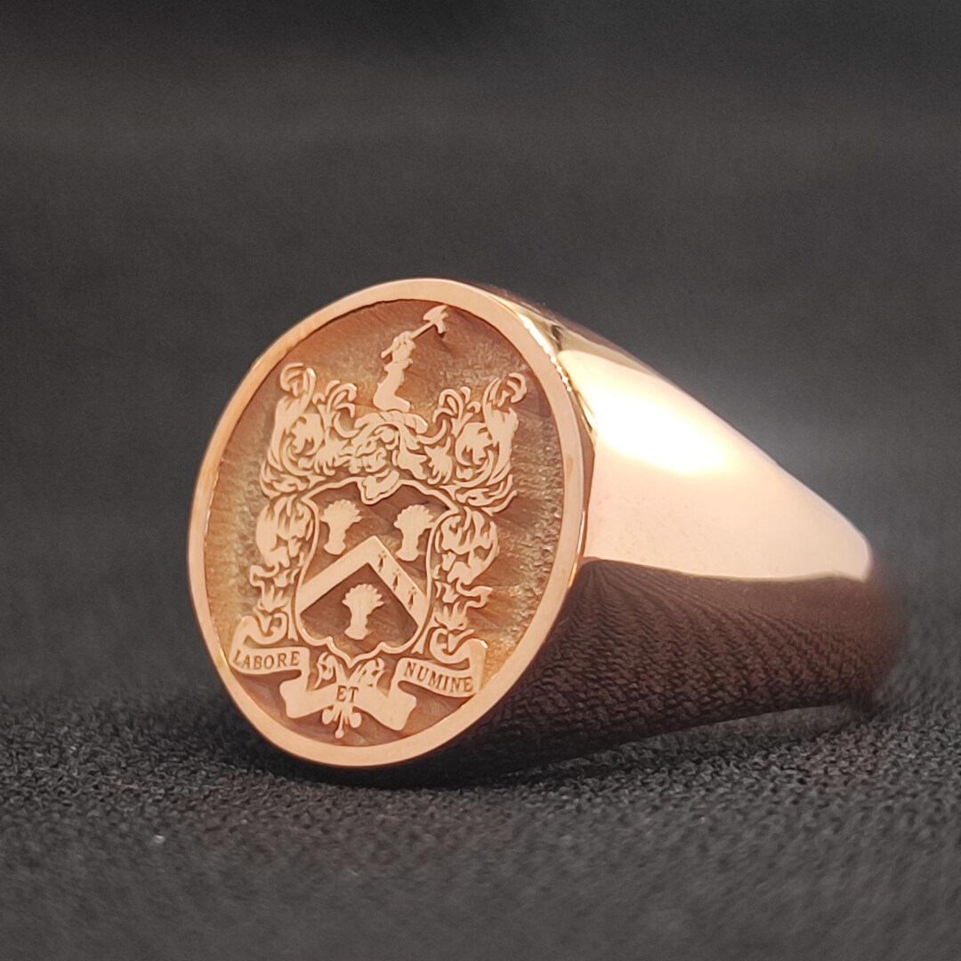Coat of Arms Ring, Family Crest Rings, Custom Signet Ring, Crest Ring ...