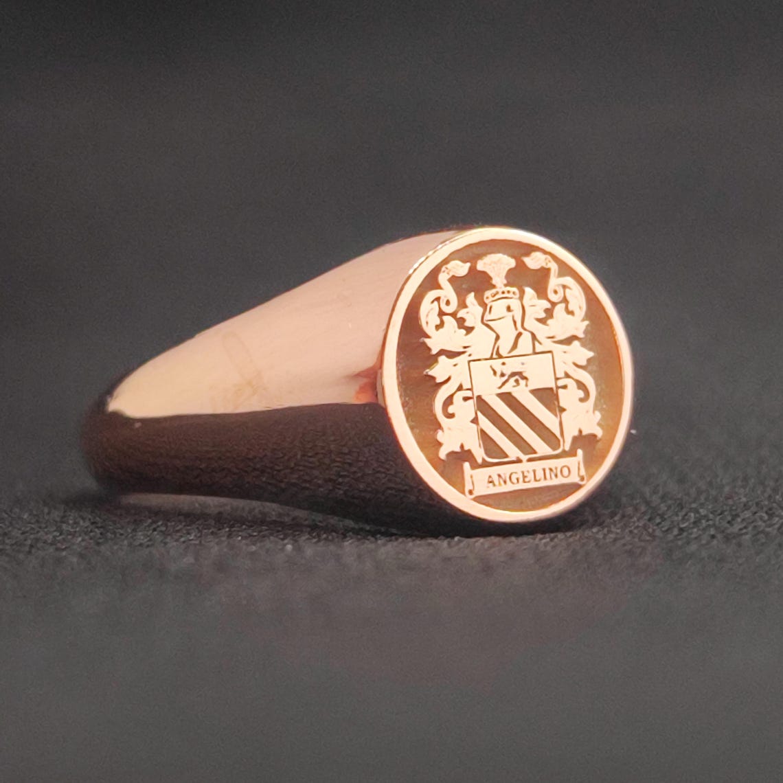 Square Coat of Arms Ring, Family Crest Ring, Wax Seal Ring, Custom ...
