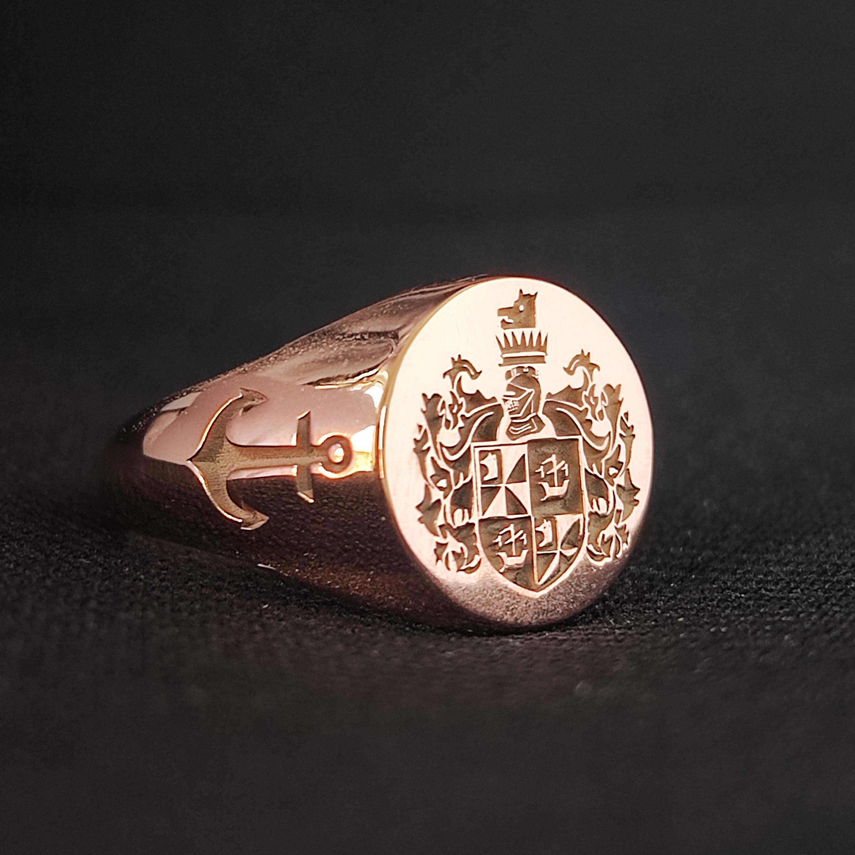 Custom Engraved Rings, Custom Signet Ring, Engraved Signet Ring ...