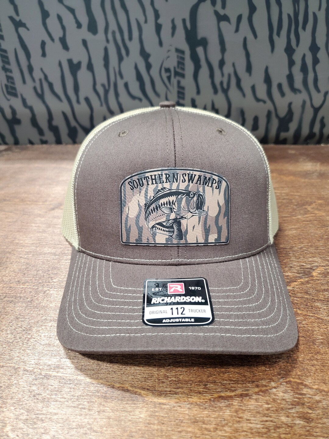 Bass Fishing Richardson 112 Camo Trucker Hat Snapback Fishing - Etsy