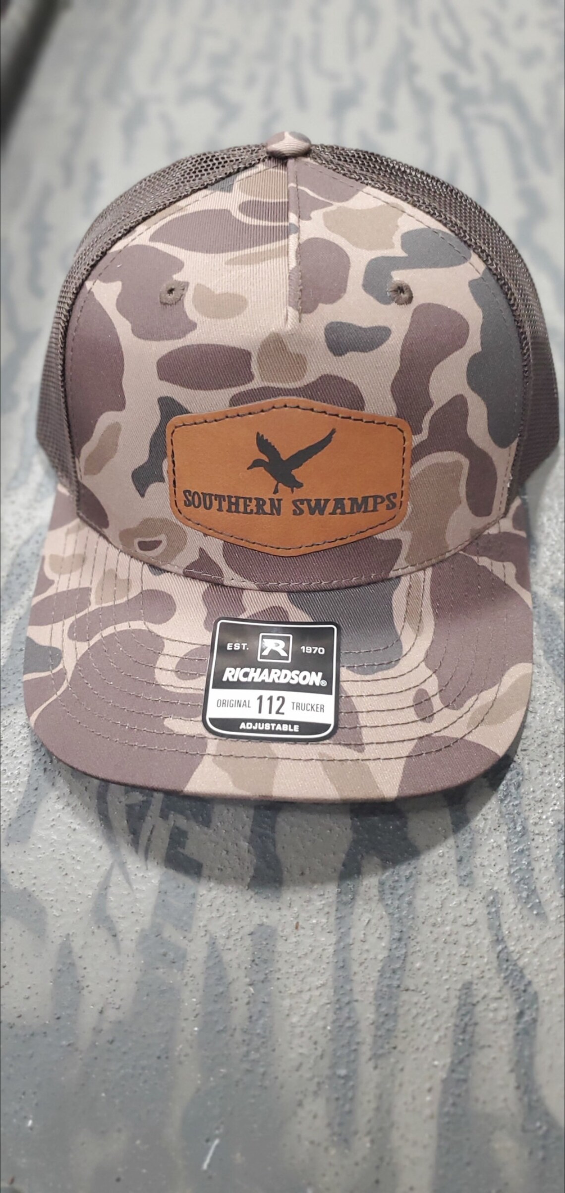 Leather Patch Duck Hunting Hat Richardson 112 Trucker Style - Etsy
