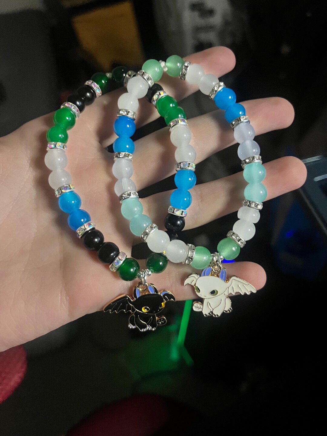 HTTYD Nightfury & Lightfury Inspired Bracelets - Etsy