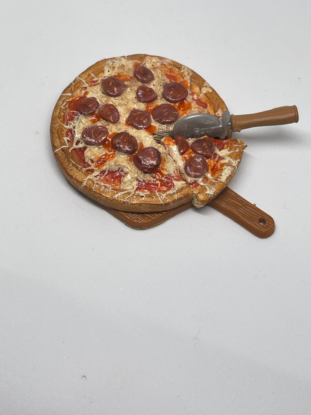 Polymer Clay Mini Pepperoni Pizza - Etsy