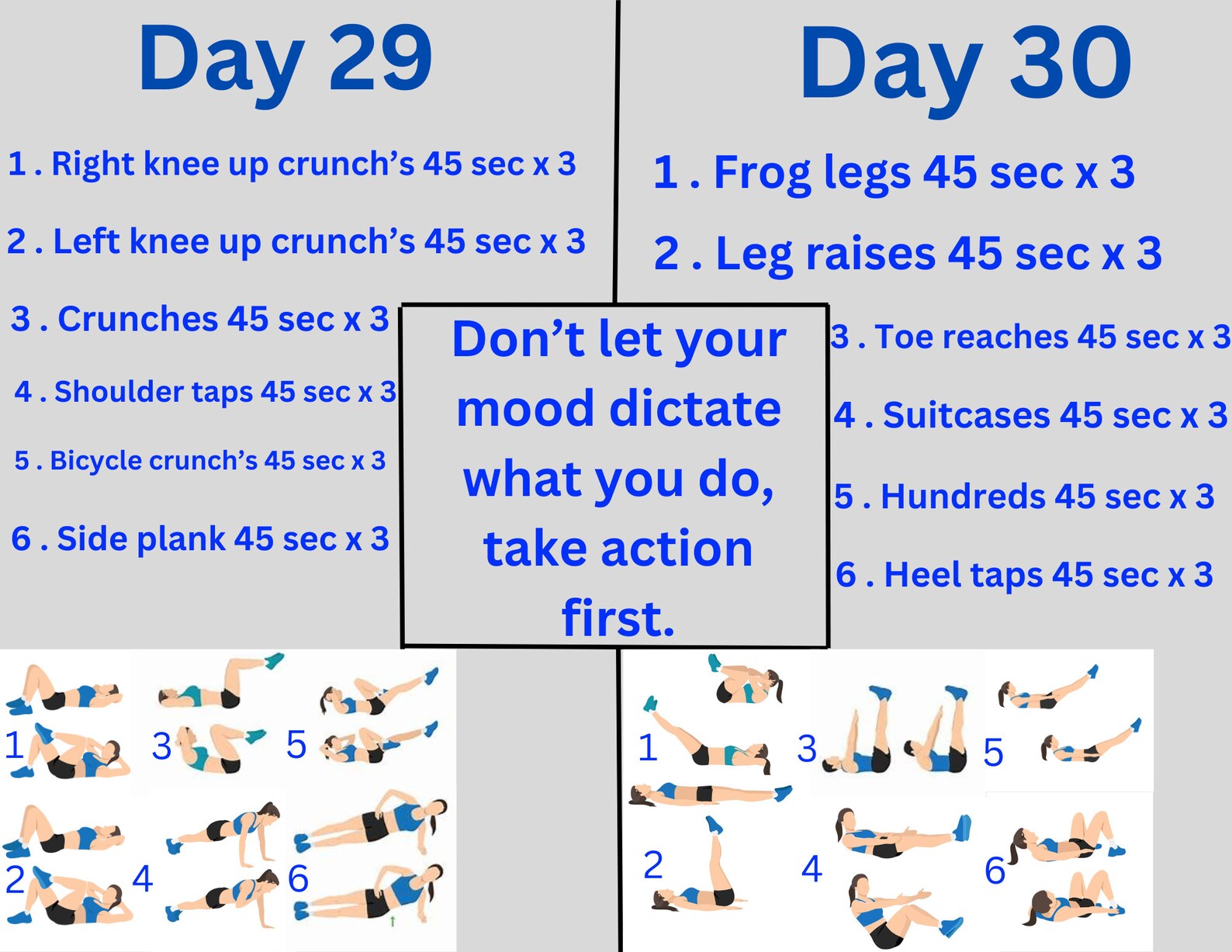 30-day Abs Training, Core, Build Strength, Flat Abs Challenge, 30-day ...