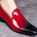 Handmade Ox Blood Color Original Calf Leather Black Shaded Stylish Slip ...