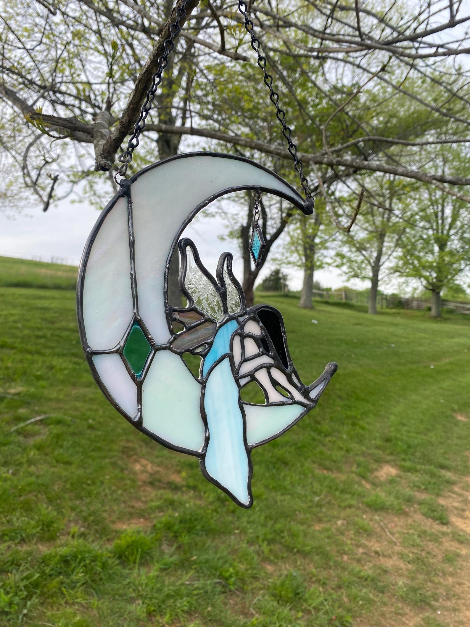 Stained Glass Moon Fairy Pattern, Stained Glass Sun Catcher Pattern ...