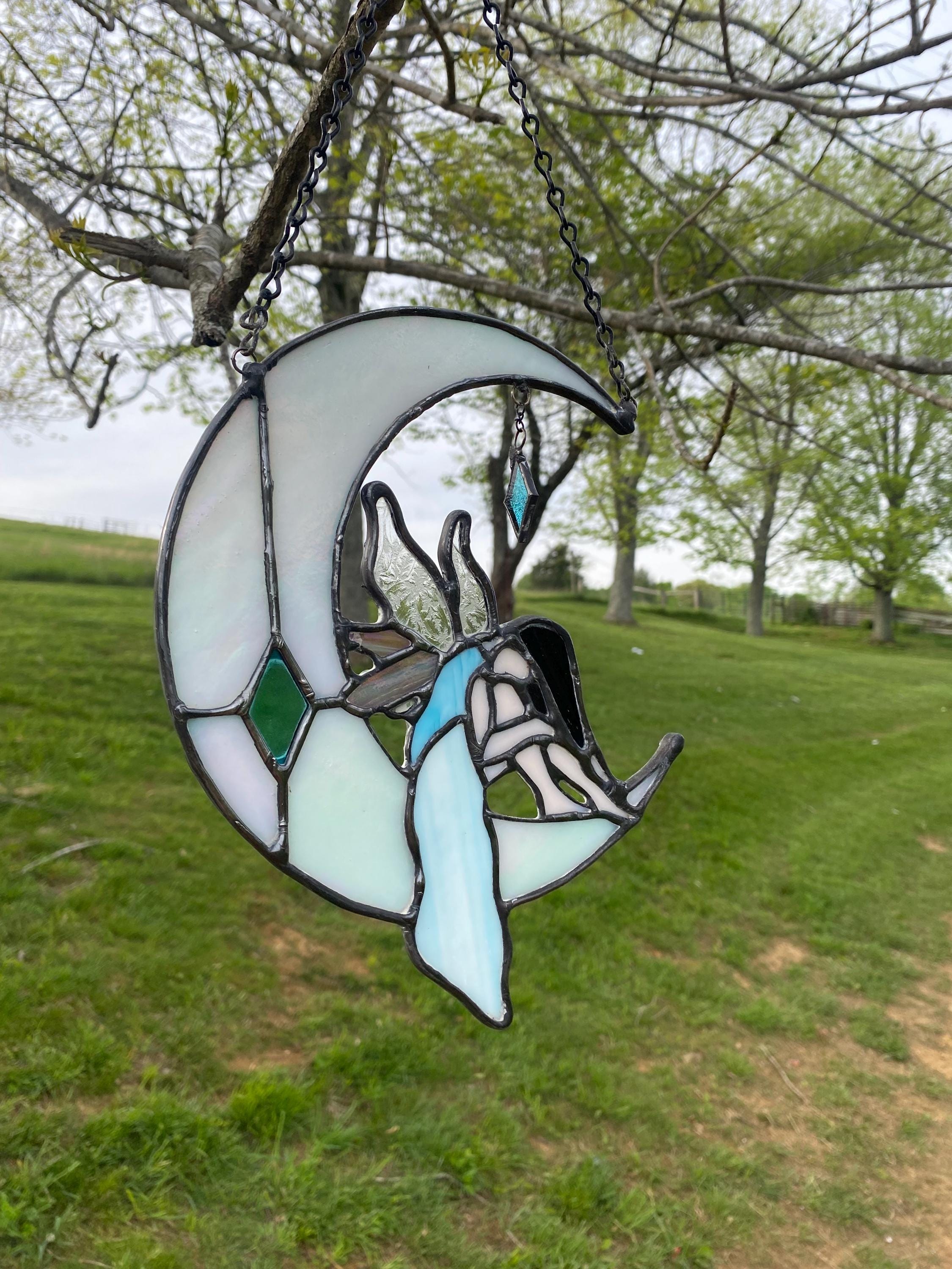 Stained Glass Moon Fairy Pattern, Stained Glass Sun Catcher Pattern ...