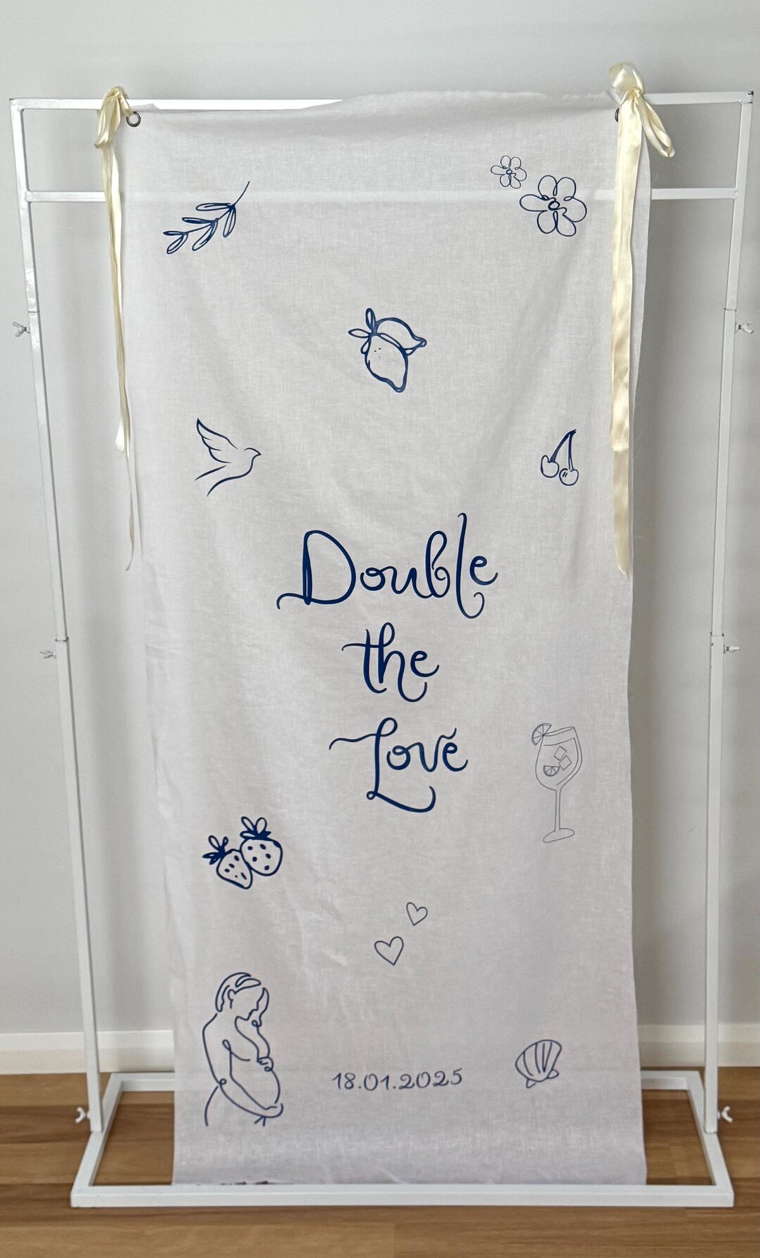 Fabric Welcome Sign, Personalised Welcome Sign, Wedding Welcome Sign ...